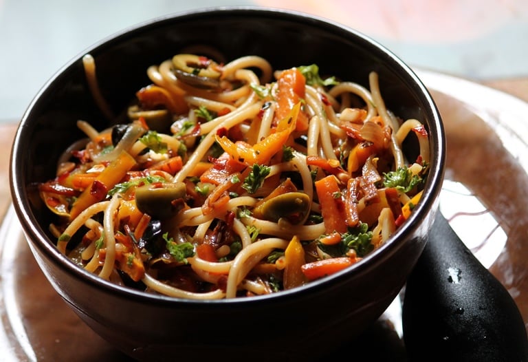 Stir Fry Spaghetti Recipe - Pasta Stir Fry Recipe