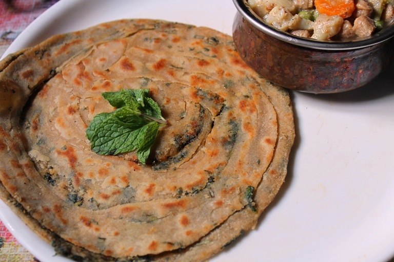 Mint Paratha Recipe | Pudhina Paratha Recipe