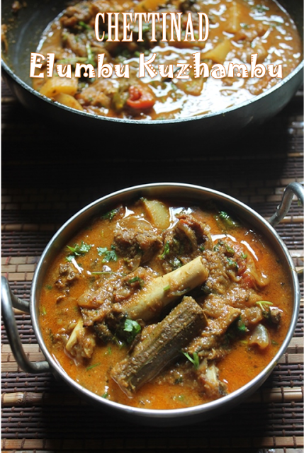Chettinad Elumbu Kuzhambu Recipe - Lamb Bone Curry Recipe - Yummy Tummy
