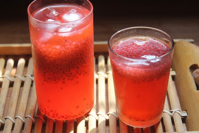 Rose Sabja Lemonade Recipe