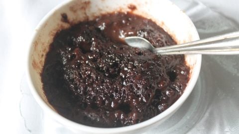 Microwave Self Saucing Chocolate Pudding Cake Recipe