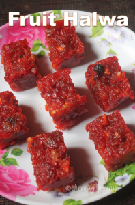 Fruit Halwa Recipe - Cornflour Fruit Halwa Recipe - Diwali Sweets