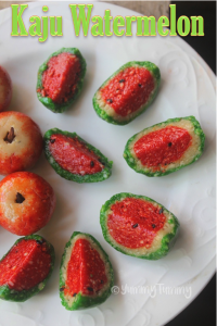 Kaju Watermelon Recipe - Cashew Watermelon Sweet - Diwali Recipes