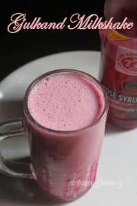 Gulkand Milkshake Recipe - Rose Preserve Milkshake Recipe