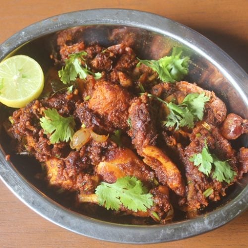 Chicken Peratal Recipe - Chicken Dry Roast Recipe - Dry Chicken Curry