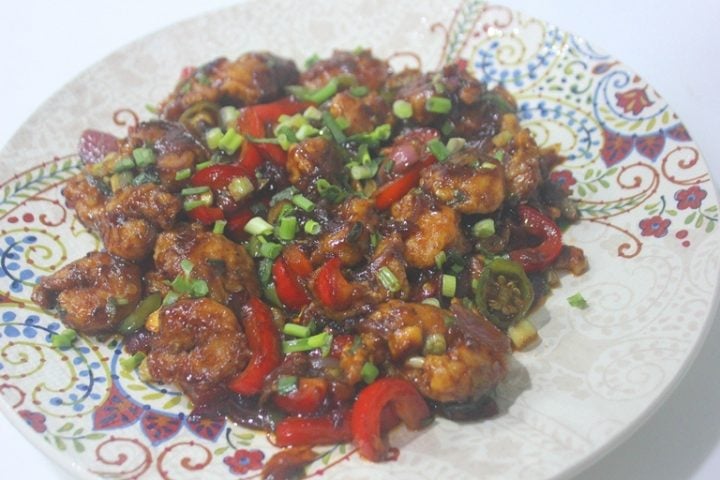 Dragon Prawns Recipe - Easy Indo Chinese Recipes