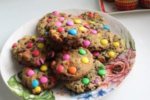 Soft & Chewy Rainbow M&M Cookies Recipe - Yummy Tummy