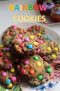 Soft & Chewy Rainbow M&M Cookies Recipe - Yummy Tummy