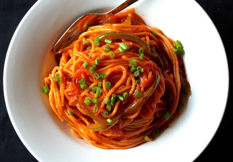 Tomato Ketchup Pasta Recipe | Ketchup Spaghetti Recipe