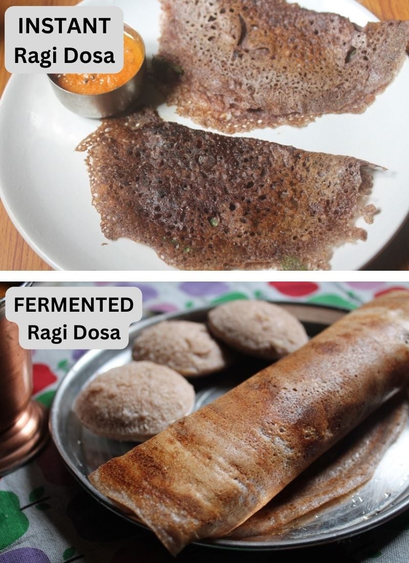 Ragi Dosa Recipe (2 Ways)