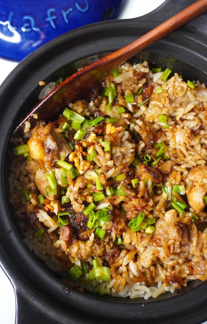 Clay Pot Chicken Rice Recipe (Claypot Rice)