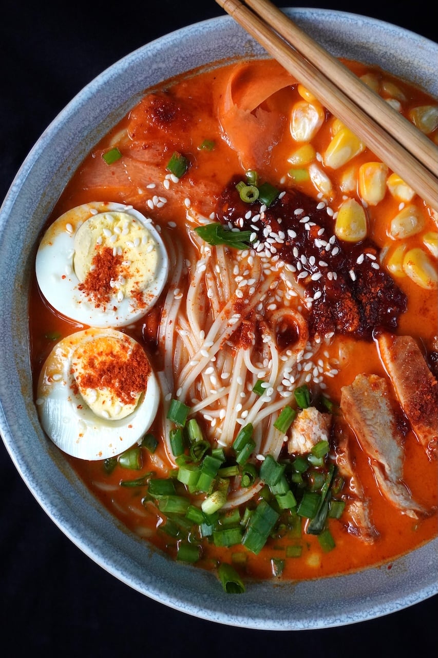 Korean Gochujang Ramen Recipe (Spicy & Creamy)